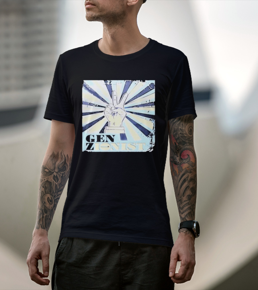 Gen Zionist Peace Sign Victory Hand T-Shirt