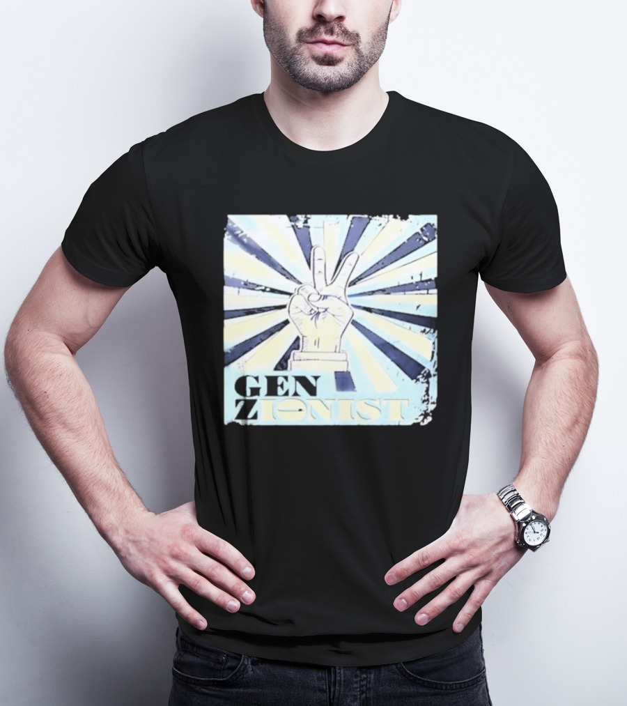 Gen Zionist Peace Sign Victory Hand T-Shirt