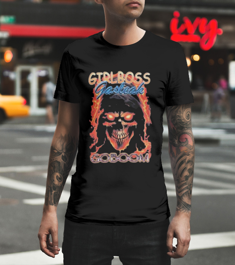 GIRLBOSS GASTEAK FIRE SKULL GOBOOM T-Shirt