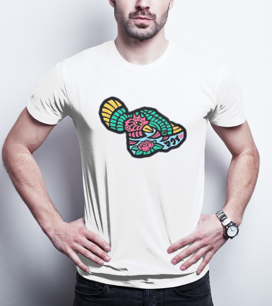 Sumofish Maui Kanji Flower Phoenix T-Shirt