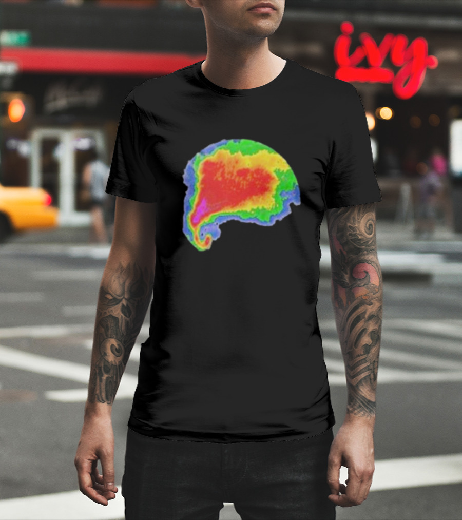 Supercell Weather Radar Heat Map Storm Formation T-Shirt