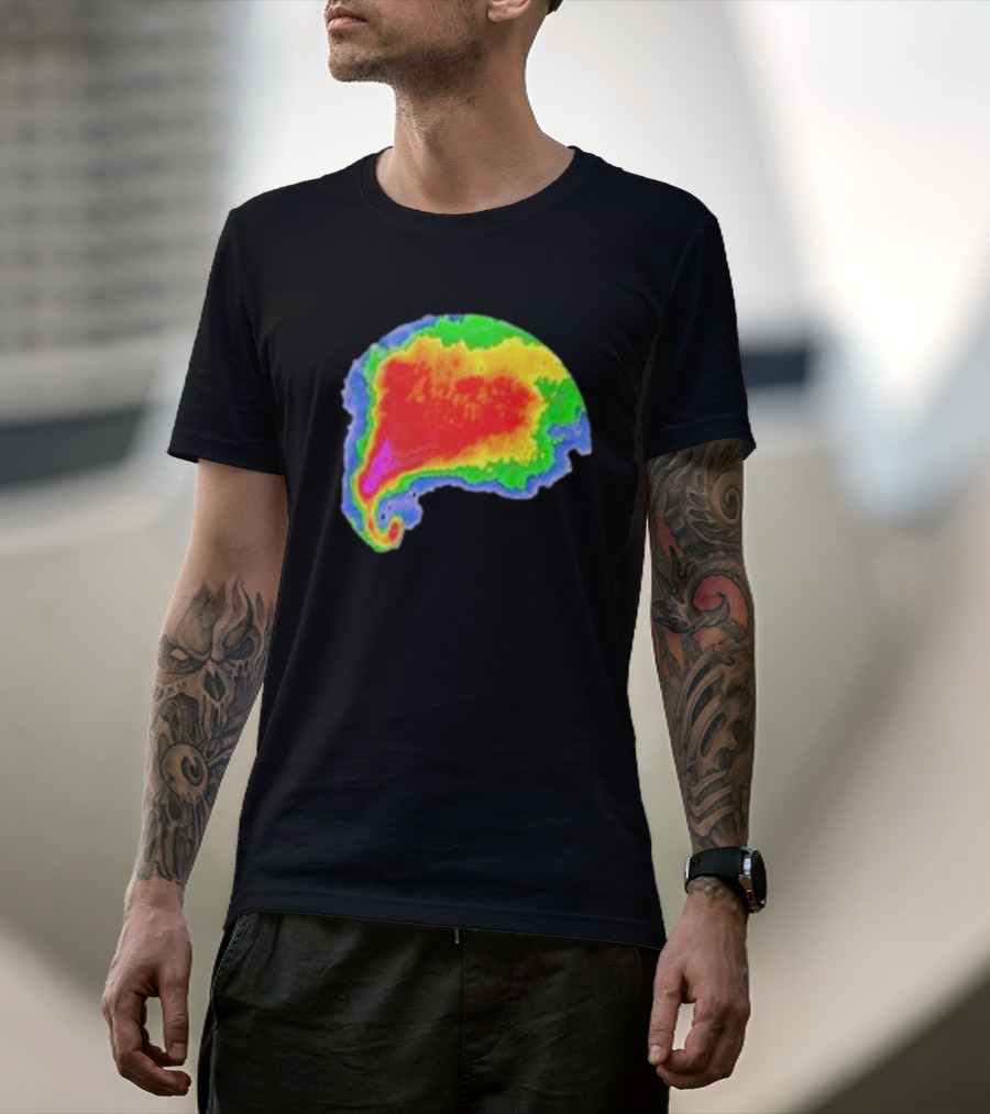 Supercell Weather Radar Heat Map Storm Formation T-Shirt