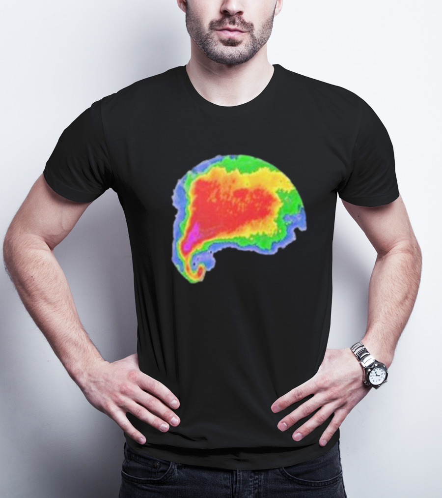 Supercell Weather Radar Heat Map Storm Formation T-Shirt