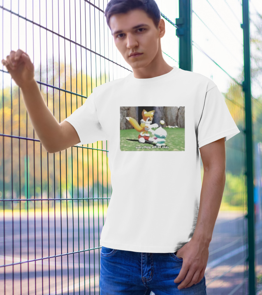 Tails Chao Everything Will Be Okay Game Scene Comfort T-Shirt