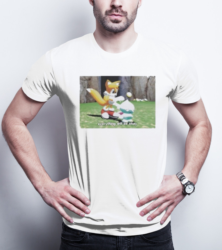 Tails Chao Everything Will Be Okay Game Scene Comfort T-Shirt