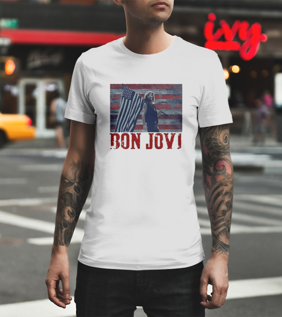 Bon Jovi American Flag T-Shirt