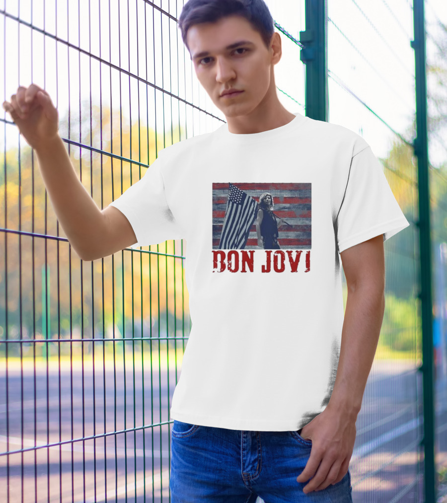 Bon Jovi American Flag T-Shirt