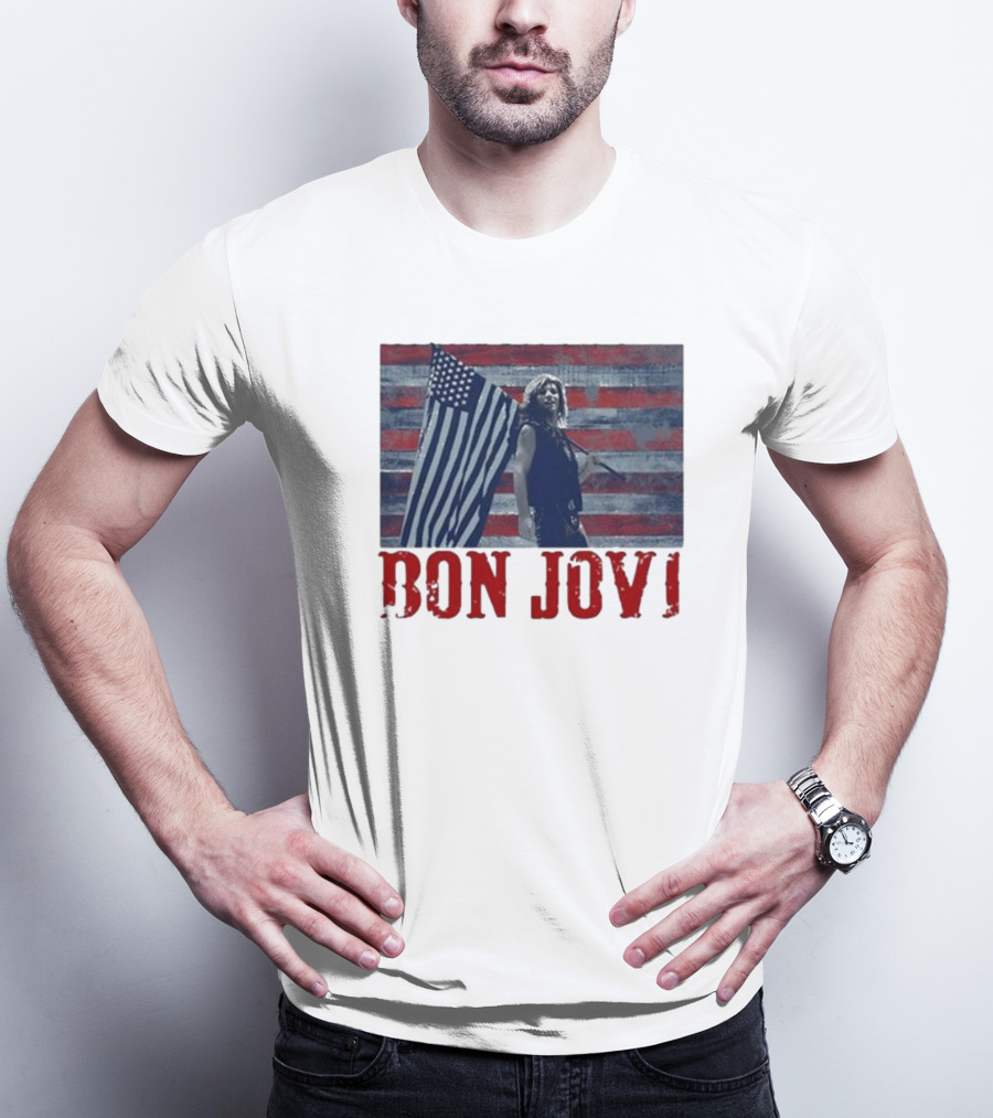 Bon Jovi American Flag T-Shirt