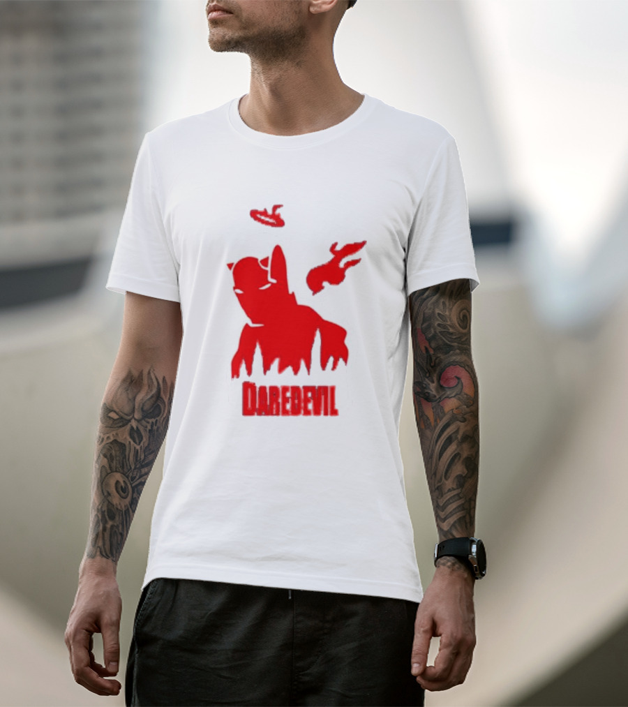 Daredevil Born Again Marvel Studios Iconic Red Flame T-Shirt
