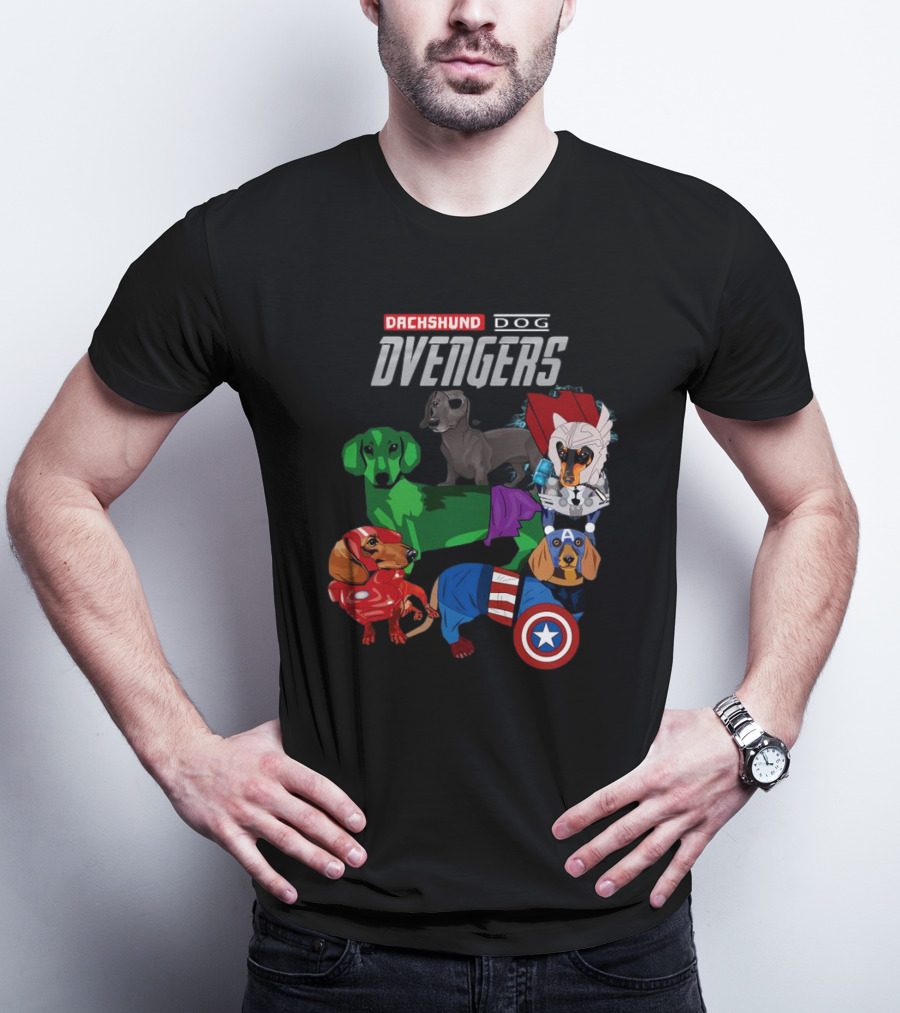 Dachshund Dog Dvengers Marvel-Inspired Hero Dogs T-Shirt
