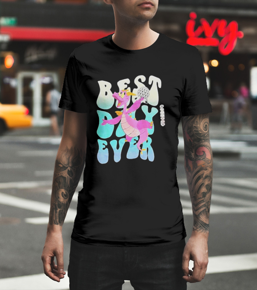 Best Day Ever Figment Dragon Epcot Spaceship Earth T-Shirt