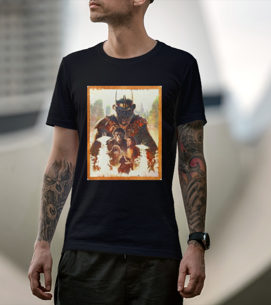 Kingdom Of The Planet Of The Apes Powerful Leadership Apes And Human Alliance T-Shirt