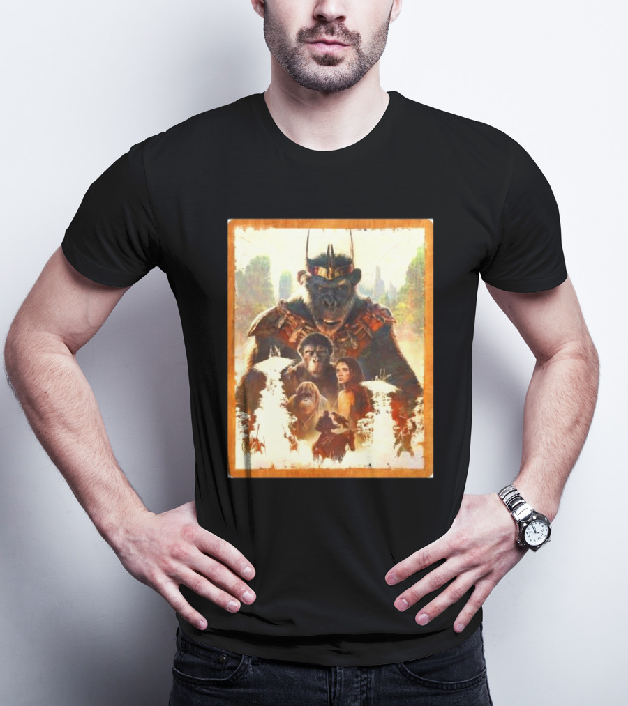 Kingdom Of The Planet Of The Apes Powerful Leadership Apes And Human Alliance T-Shirt
