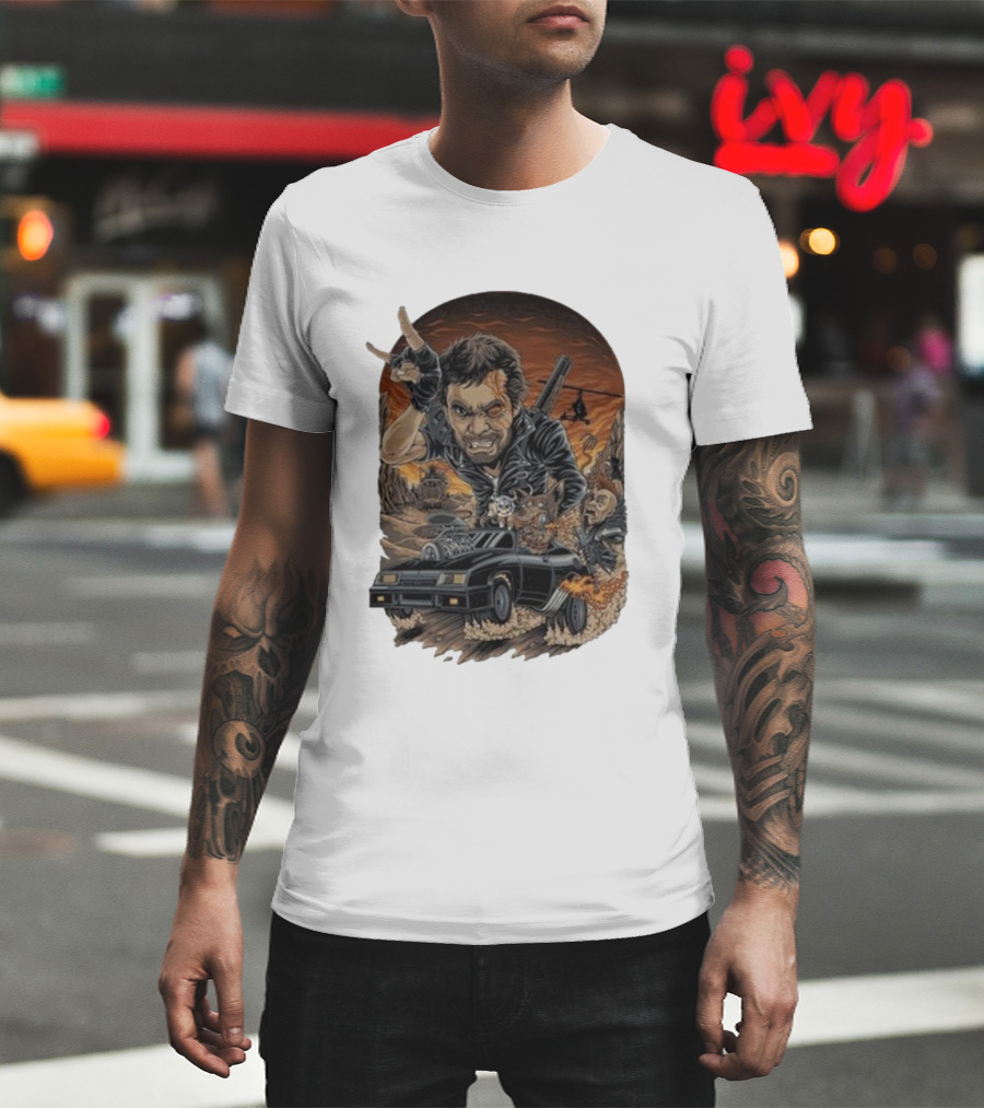 Krisna Okky Mad Max Apocalyptic Road Warrior Scene T-Shirt