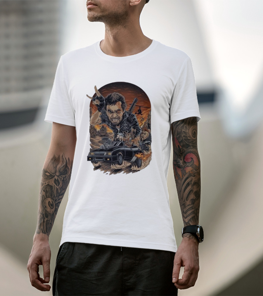 Krisna Okky Mad Max Apocalyptic Road Warrior Scene T-Shirt