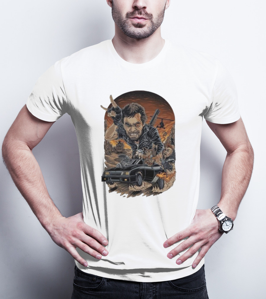 Krisna Okky Mad Max Apocalyptic Road Warrior Scene T-Shirt