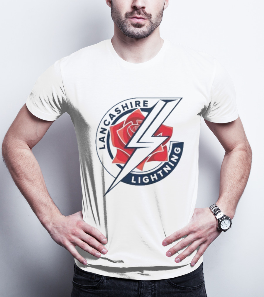 Lancashire Lightning Red Rose Emblem T-Shirt
