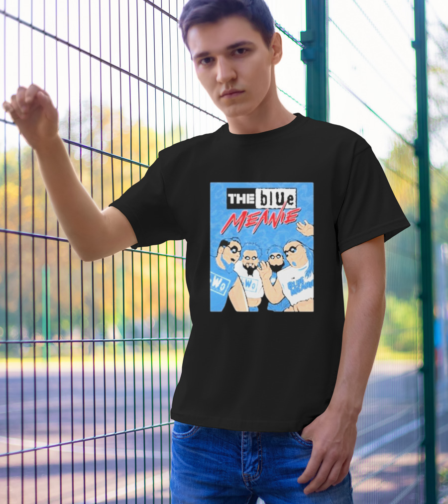 The Blue Meanie NWo Wrestling Comic Style Group T-Shirt