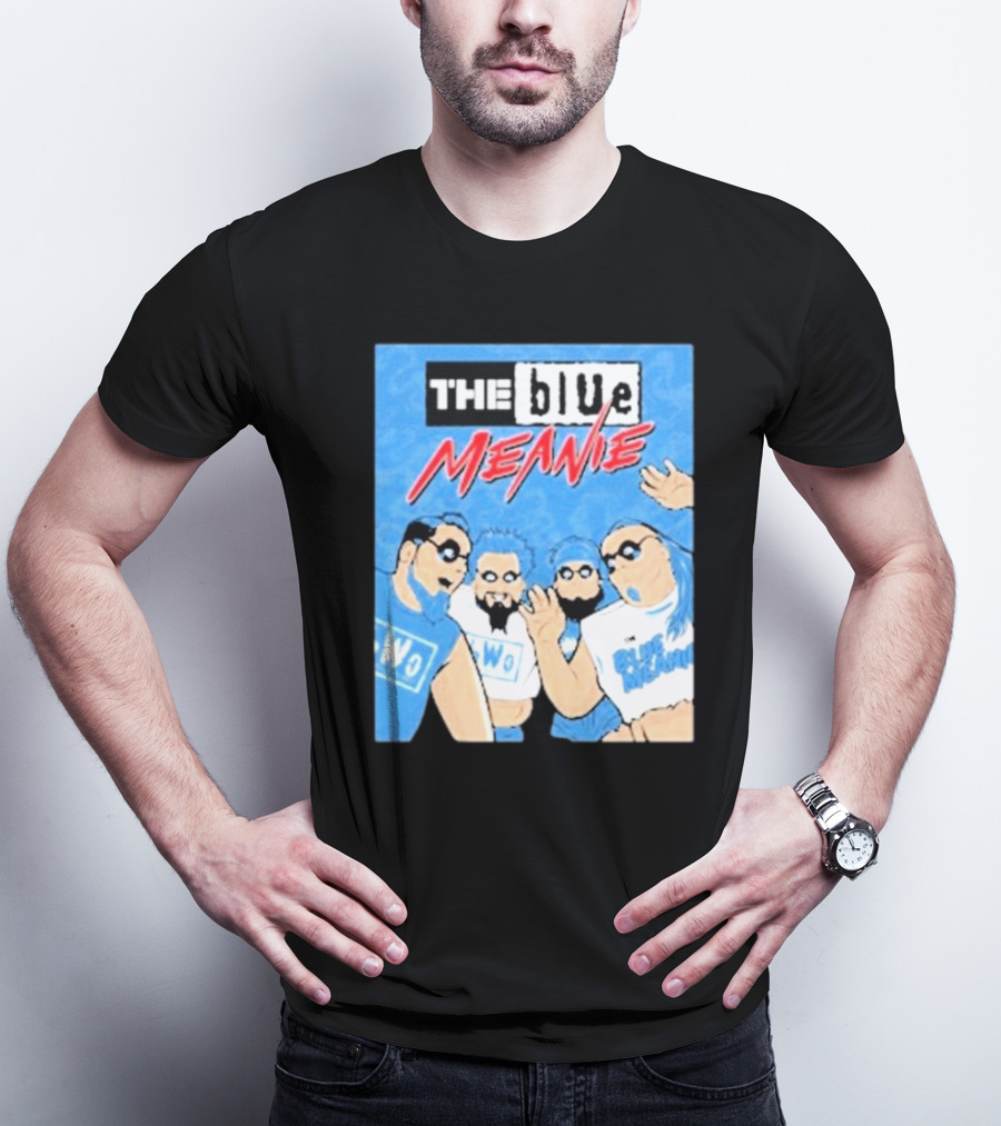 The Blue Meanie NWo Wrestling Comic Style Group T-Shirt