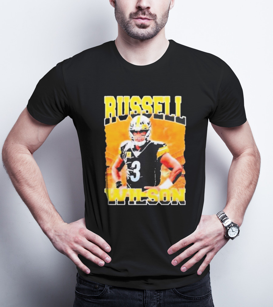Russell Wilson Vintage Steelers Colors T-Shirt