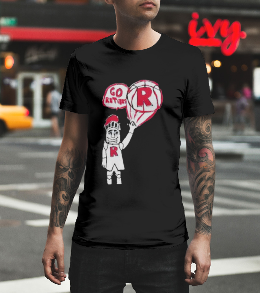 Rutgers Mbb The Blackout Go Rutgers Basketball Knight T-Shirt