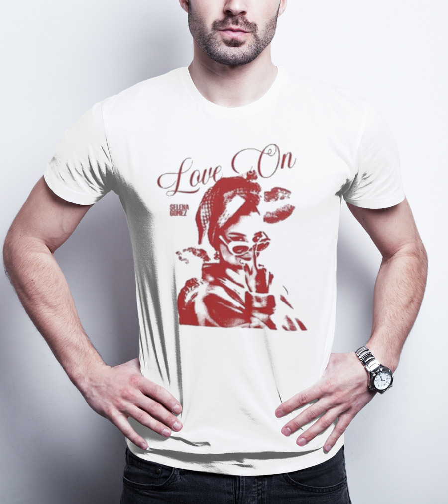 Selenagomez Love On Red Lips And Figure T-Shirt