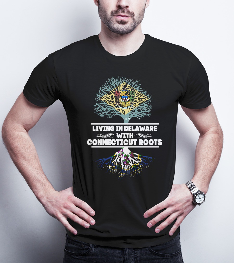 Delaware Residency With Deep Connecticut Heritage Symbolized By Vibrant Tree T-Shirt