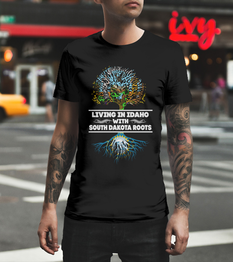 Idaho Residency With Deep South Dakota Heritage Identity Tree T-Shirt