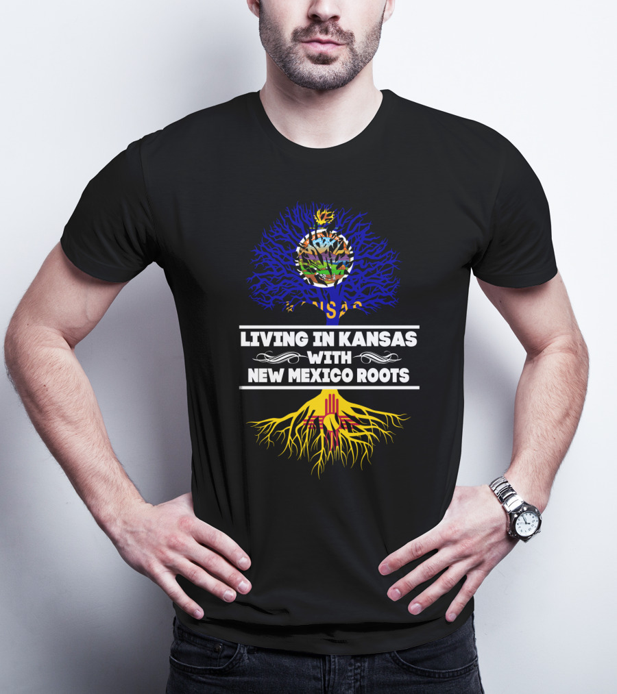 Kansas Life New Mexico Heritage Tree With State Flags T-Shirt