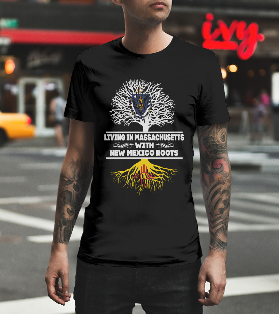 Discovering The Blend: Massachusetts Living With Deep New Mexico Roots Featuring State Symbols T-Shirt