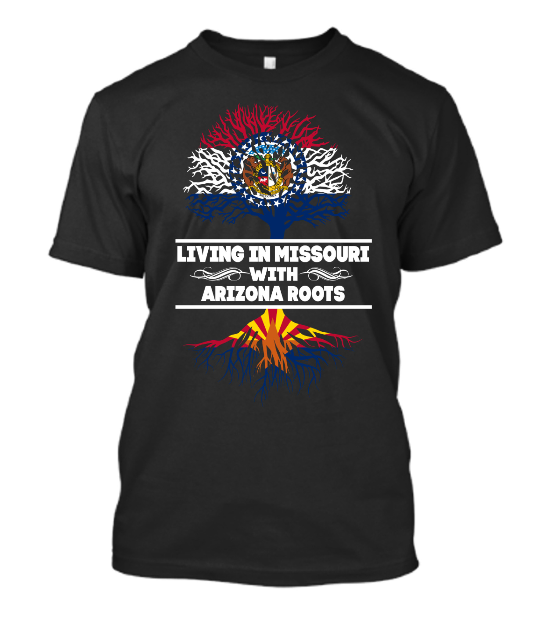 Missouri Living Arizona Roots Flag Tree T-Shirt
