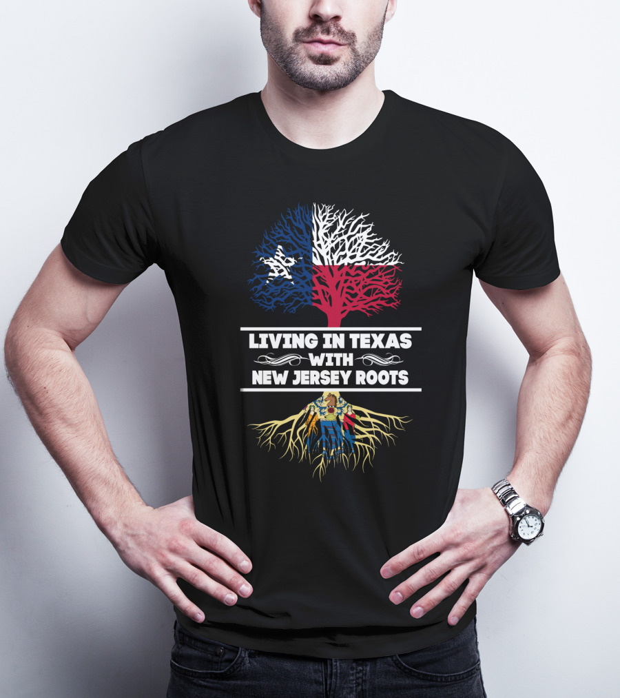 Texas Pride With New Jersey Heritage Tree T-Shirt