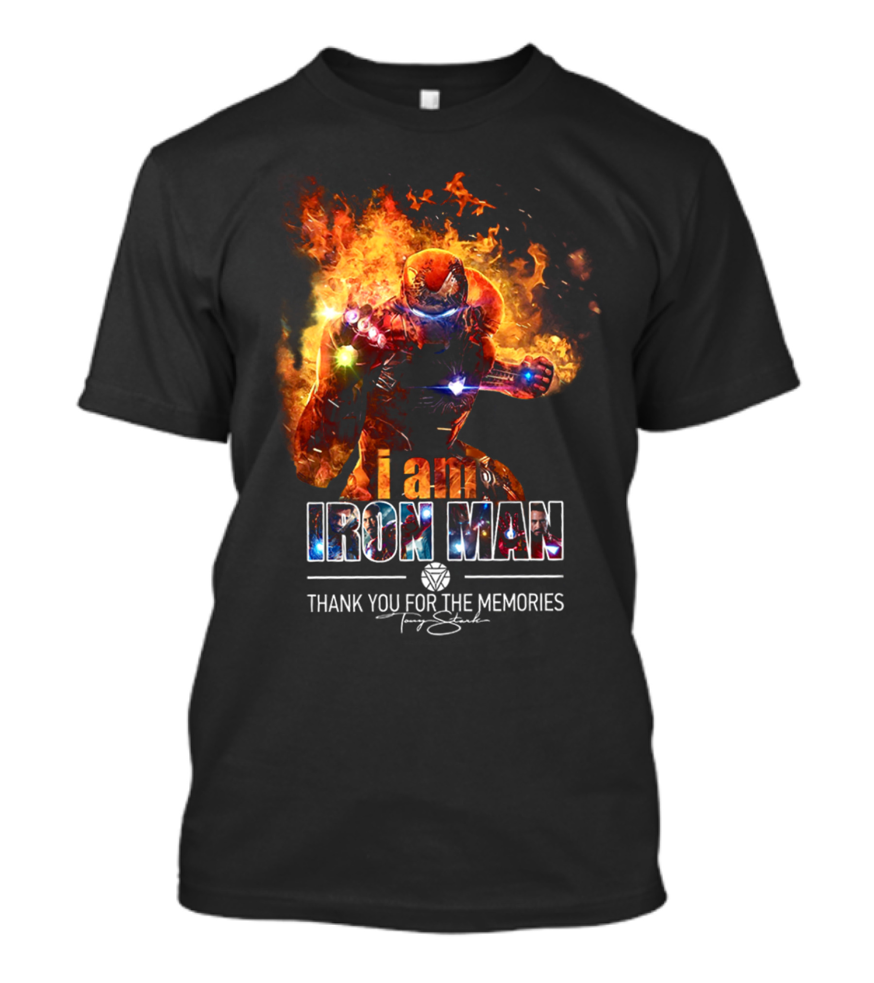I Am Iron Man Avengers Thank You For The Memories T-Shirt