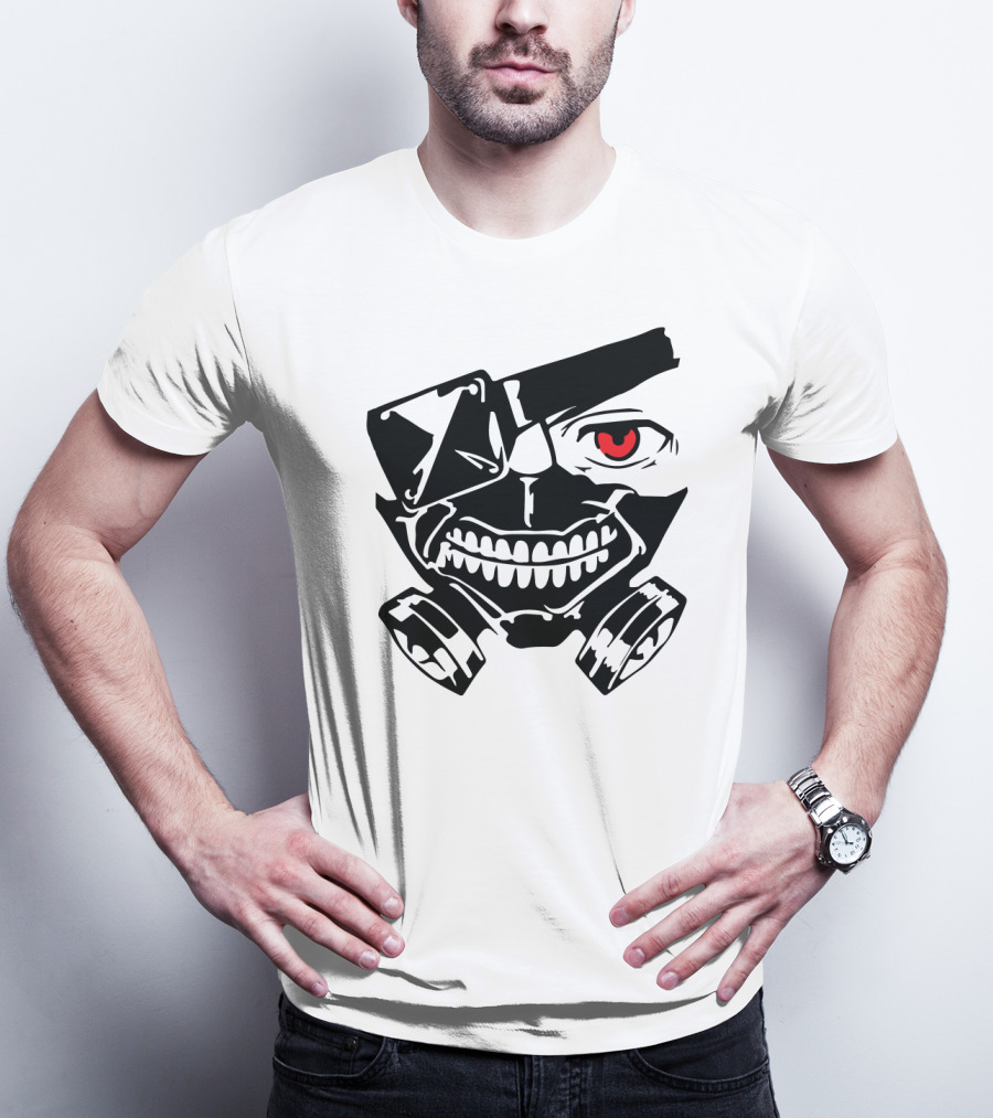 Tokyo Ghoul Kaneki Mask Iconic Anime Fan T-Shirt