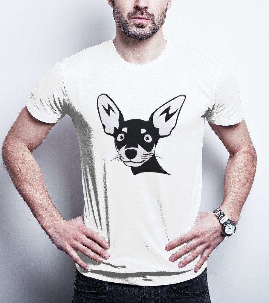 Chihuahua Dog Face Minimalist T-Shirt