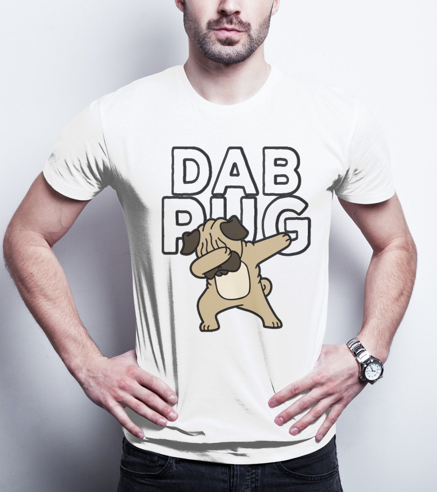Dabbing Pug Dog Dab Cute Funny Pug Dab T-Shirt