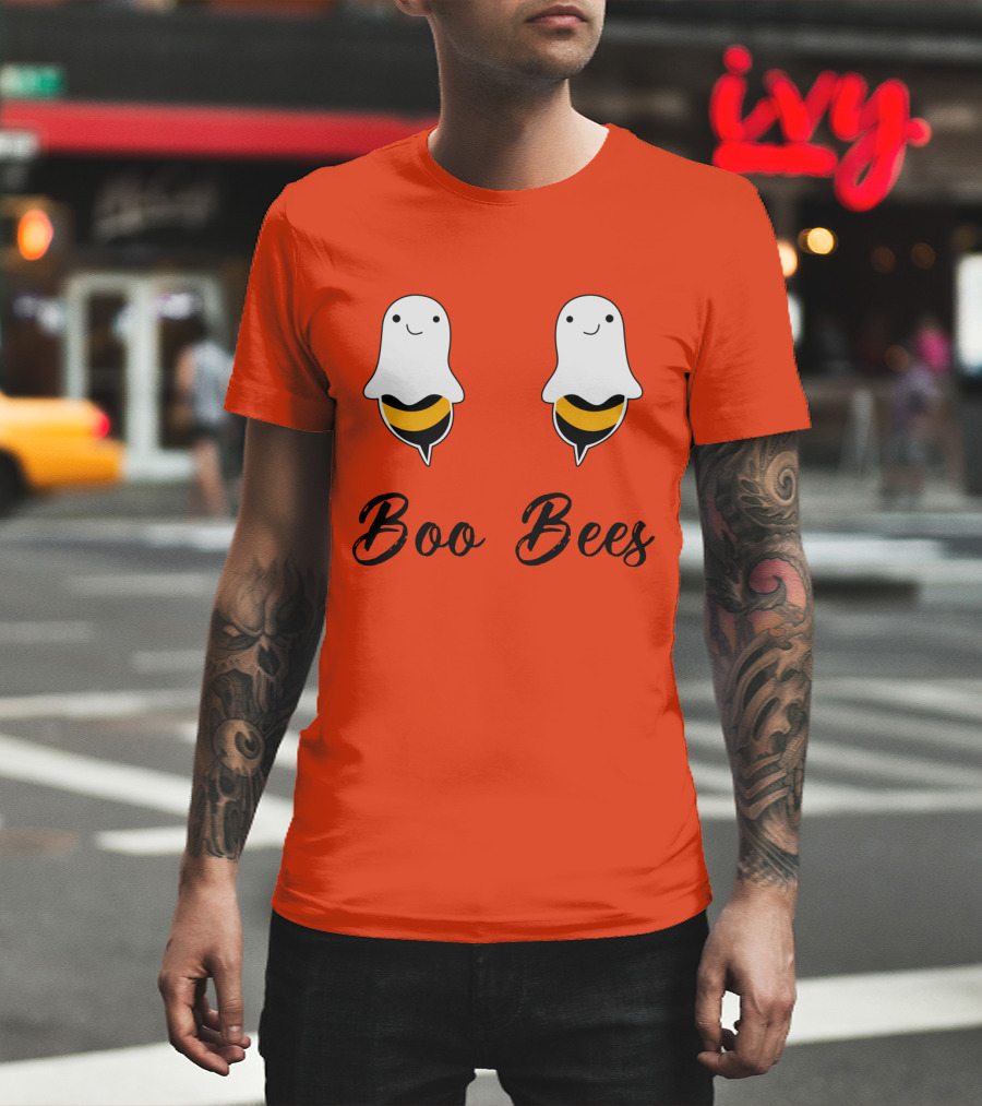 Boo Bees Funny Ghost Bee Pun Halloween T-Shirt