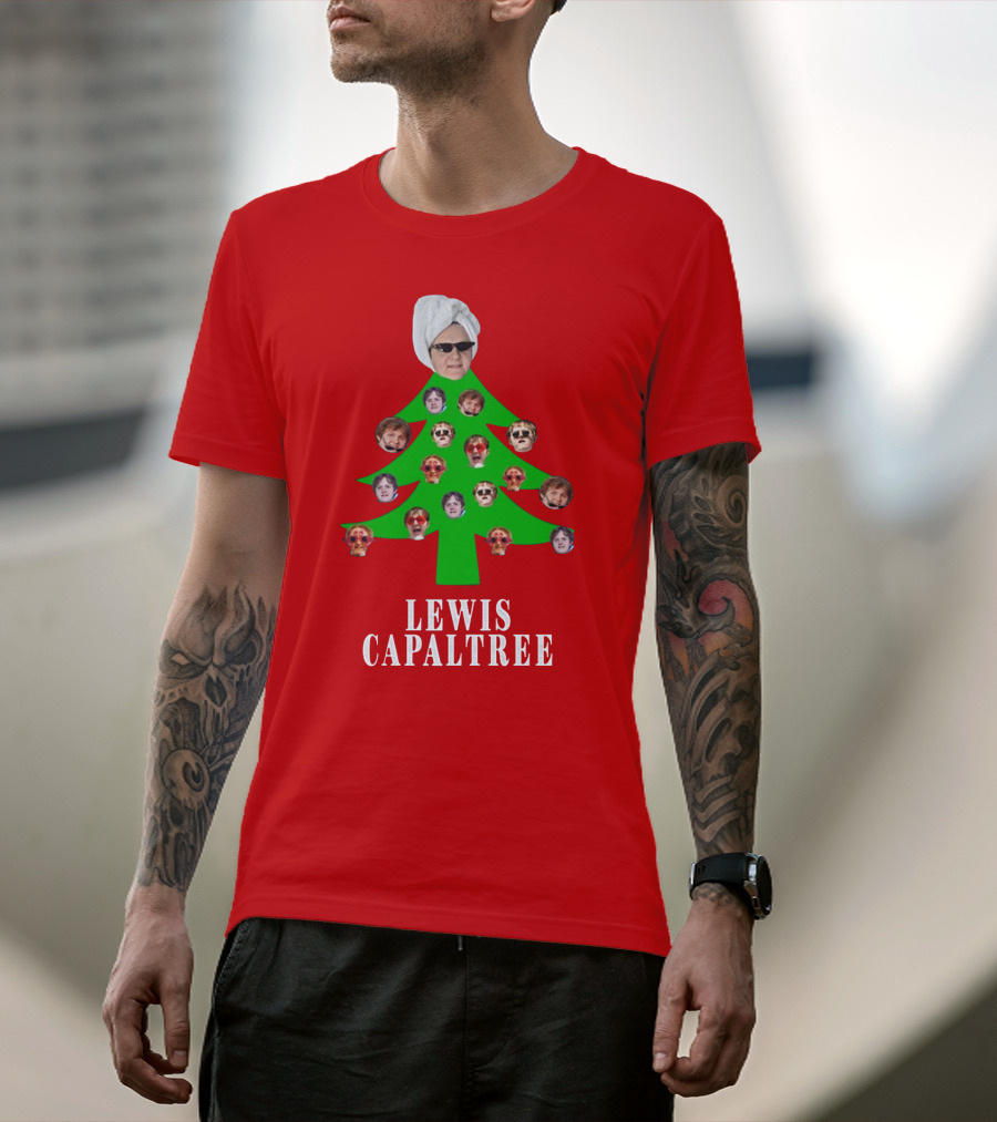 Lewis Capaltree Christmas Tree Face Collage Jumper T-Shirt