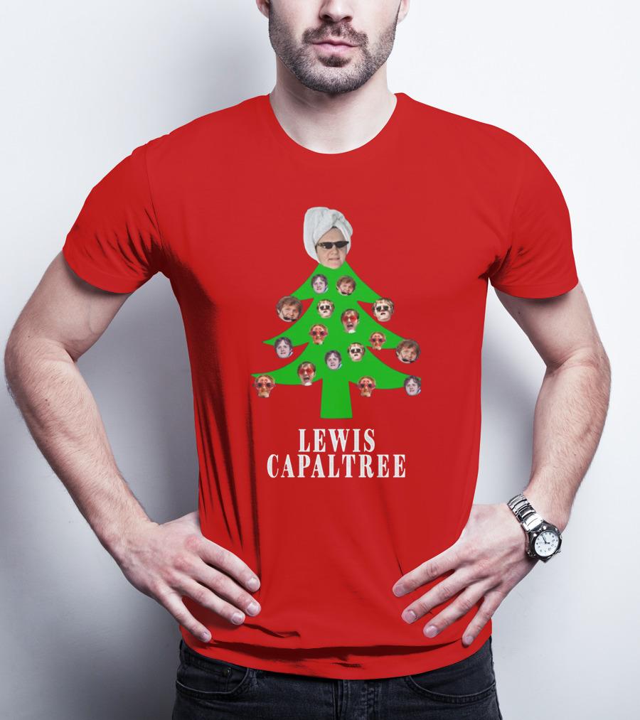 Lewis Capaltree Christmas Tree Face Collage Jumper T-Shirt
