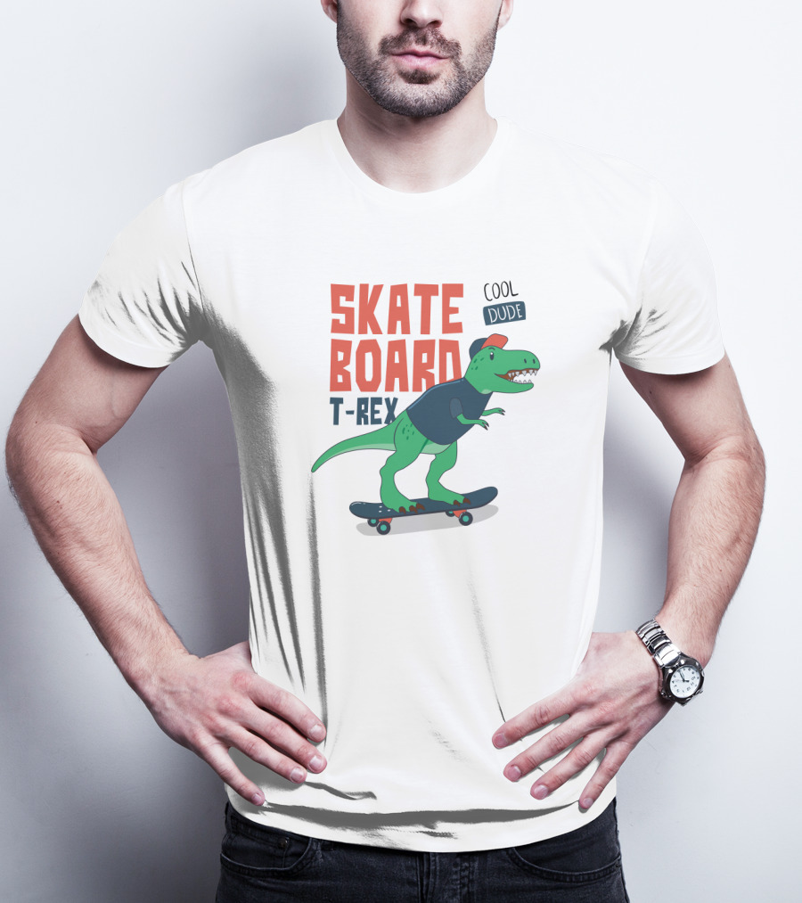 Skateboard T-Rex Cool Dude T-Shirt