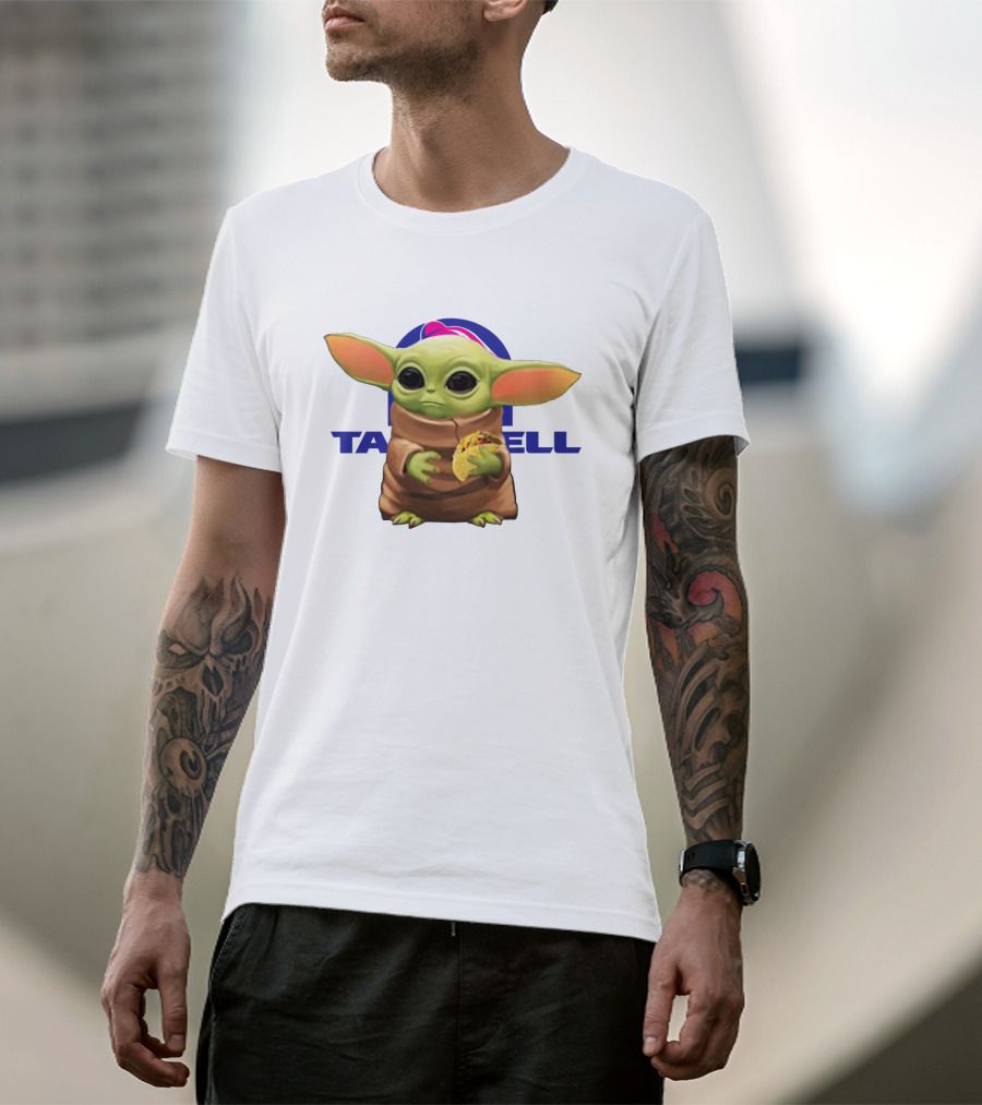 Baby Yoda Holding Taco Bell Taco T-Shirt
