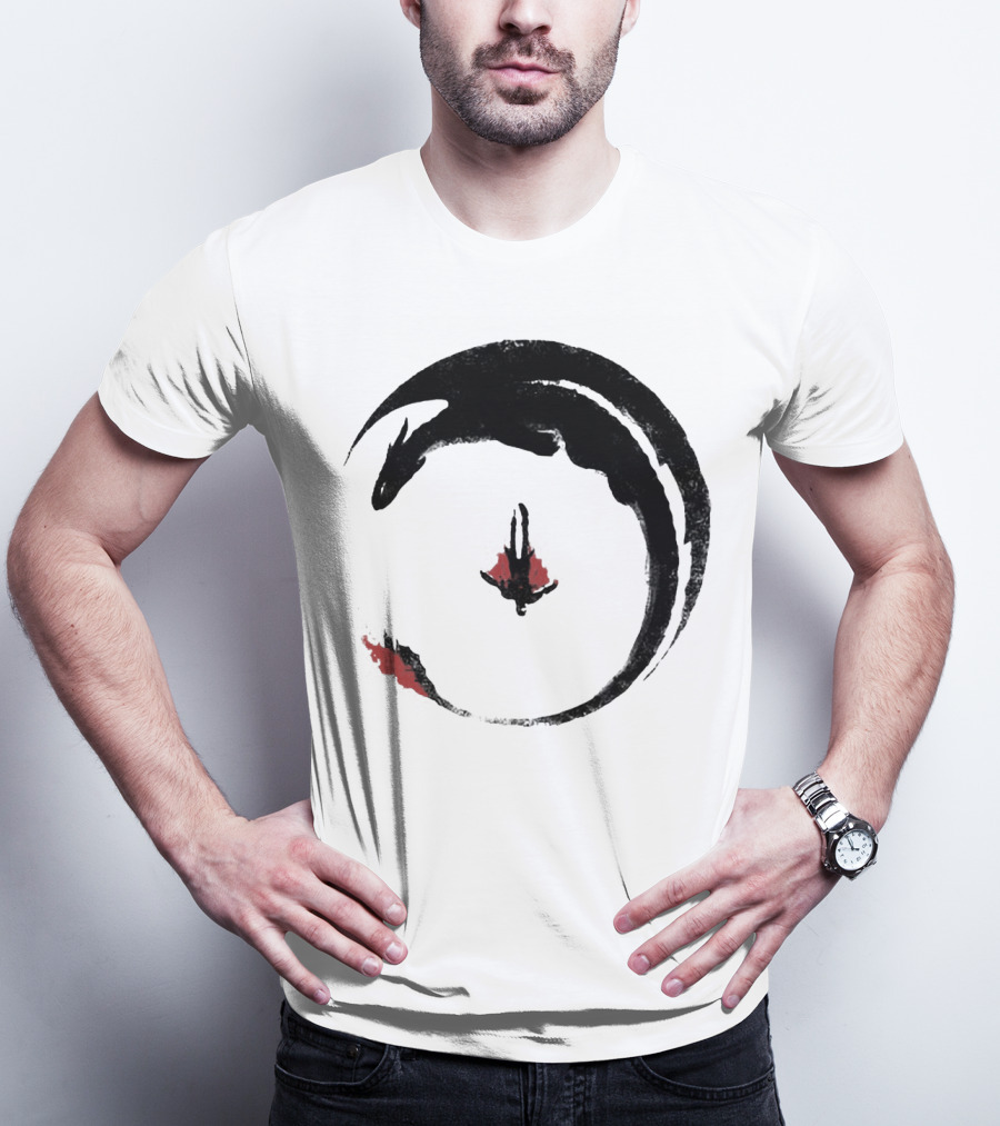 Hiccup And Toothless Fly Artistic Circular T-Shirt