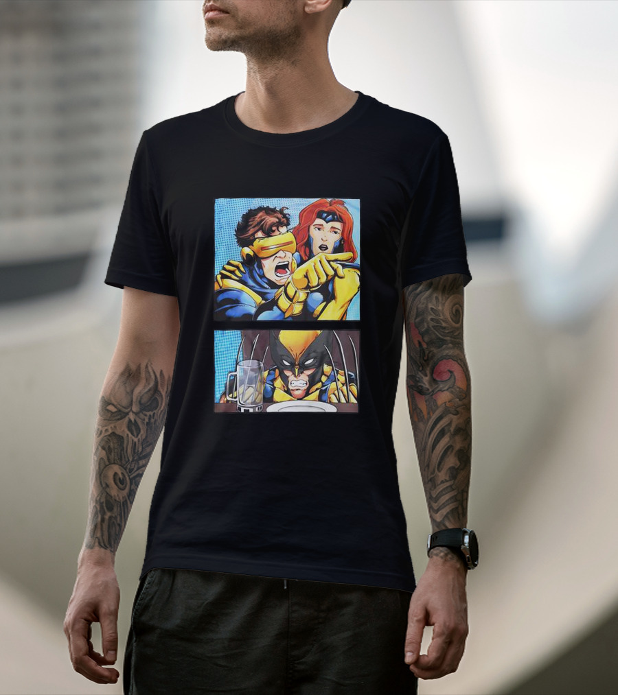 Cyclops And Jean Grey Arguing With Wolverine Meme T-Shirt