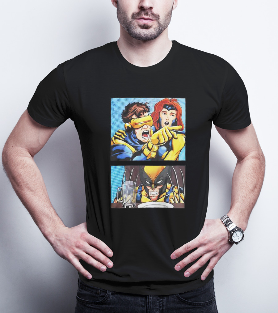 Cyclops And Jean Grey Arguing With Wolverine Meme T-Shirt