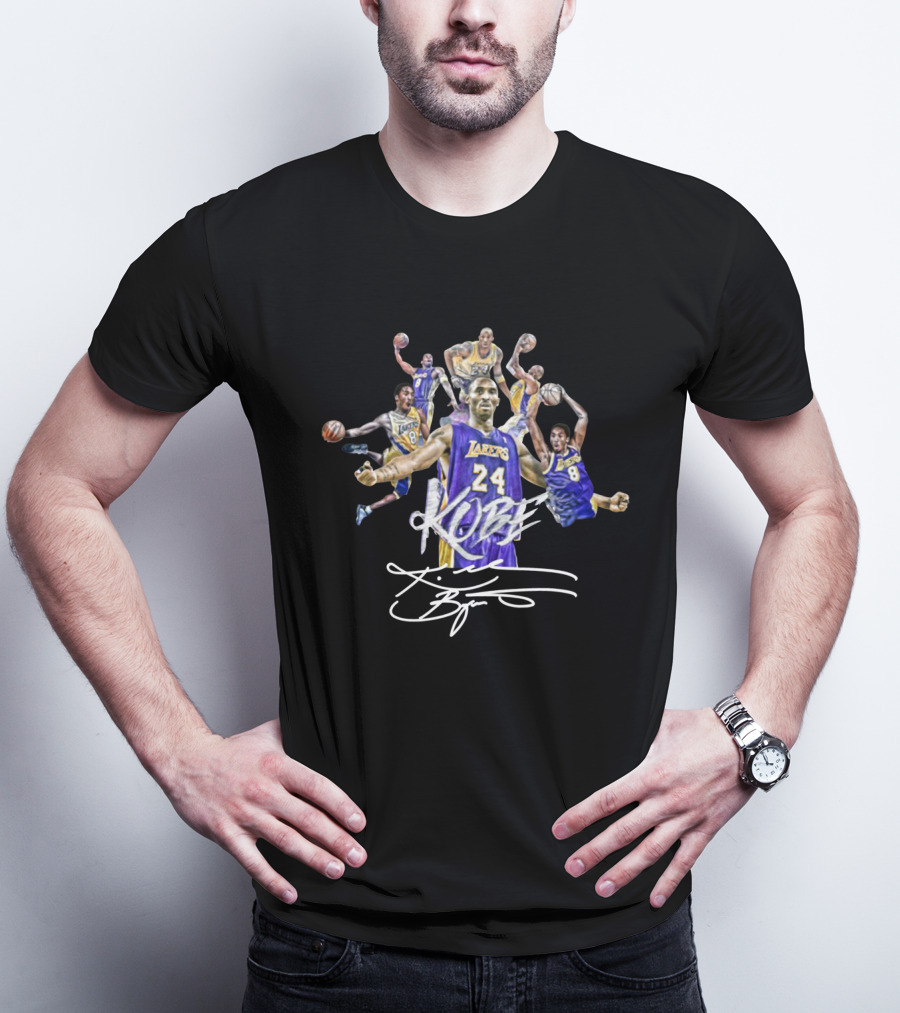 Kobe Lakers Number 24 Signature Basketball Mix T-Shirt