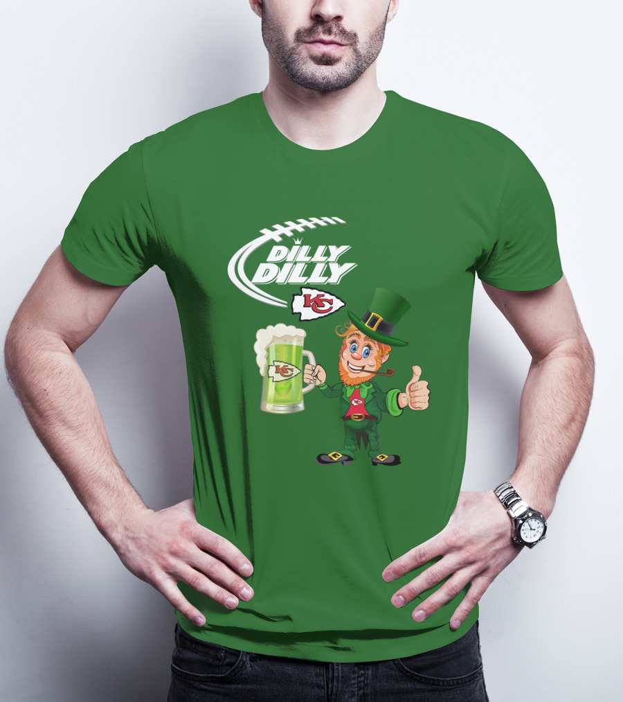 Dilly Dilly Chiefs Leprechaun St Patrick's Day Drink T-Shirt