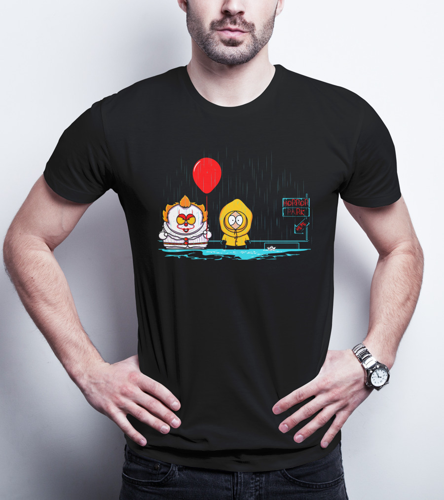 Pennywise IT Horror Park Here Rain Balloon Georgie T-Shirt