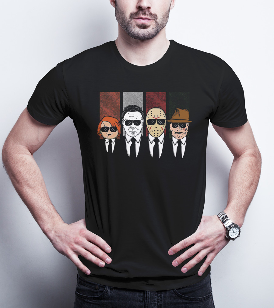 Horror Movie Characters In Reservoir Dogs T-Shirt