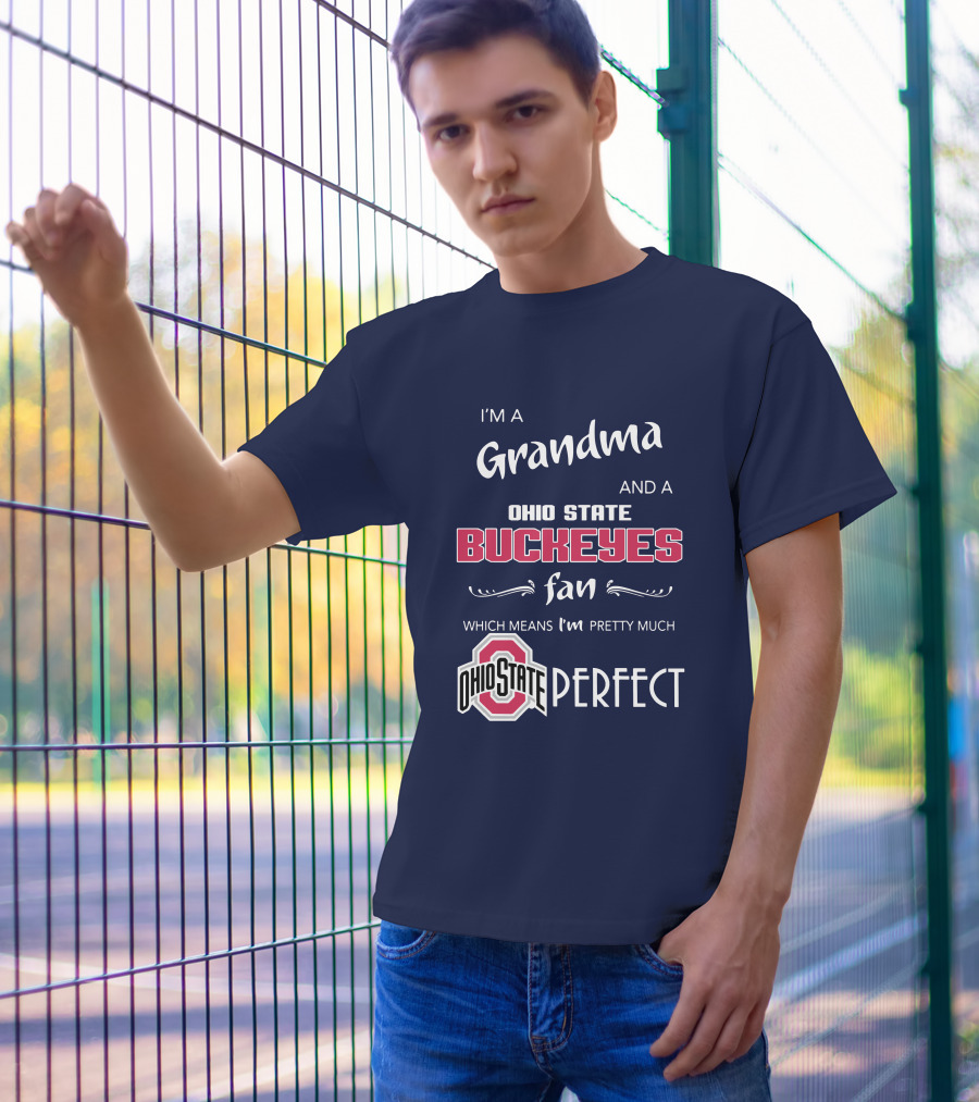 Grandma And Ohio State Buckeyes Fan Means Pretty Much Perfect T-Shirt
