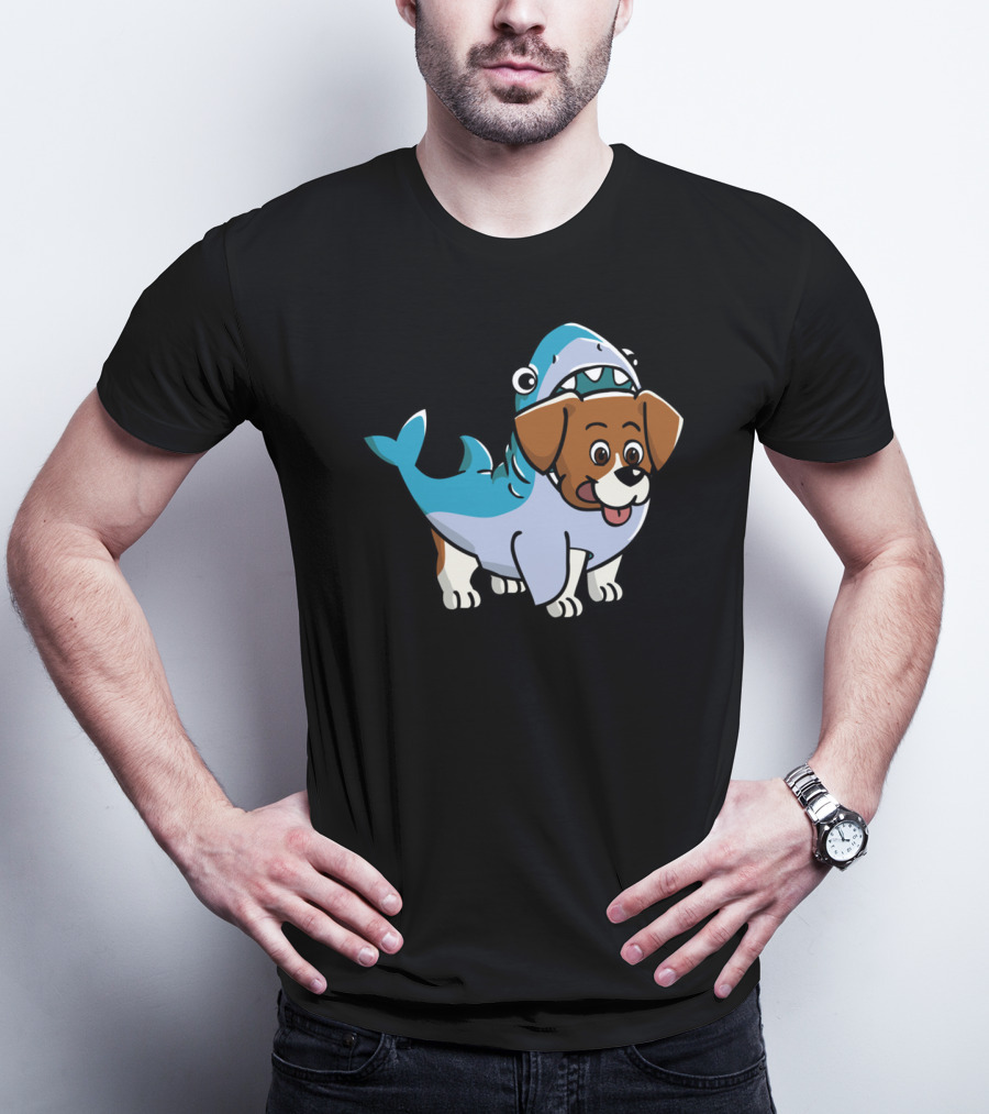 Beagle Shark Costume Hybrid Character T-Shirt